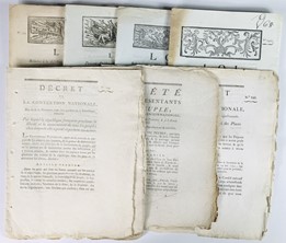 War of the French Revolution. Collection of seven Laws from 20 March ...