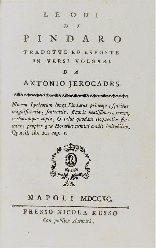 PINDARO. Le Odi. - Asta FINE AND RARE BOOKS AND AUTOGRAPHS - Bado e ... PINDARO. Le Odi. - Asta FINE AND RARE BOOKS AND AUTOGRAPHS - Bado e ...