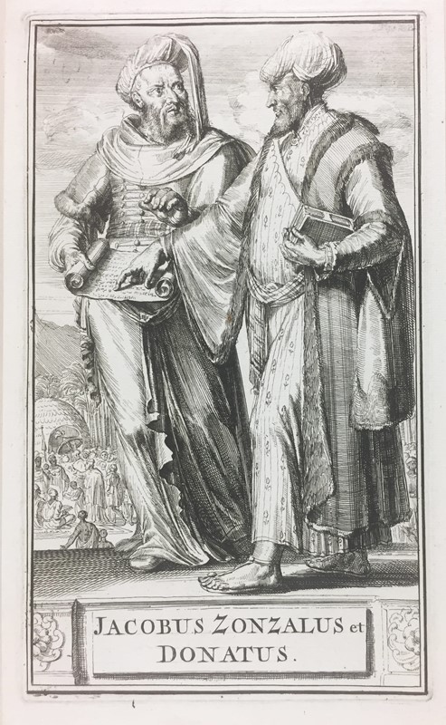 Arnold GOTTFRIED. Macedonius e Jacobus Zonzalus et Donatus. 2 Etchings ...