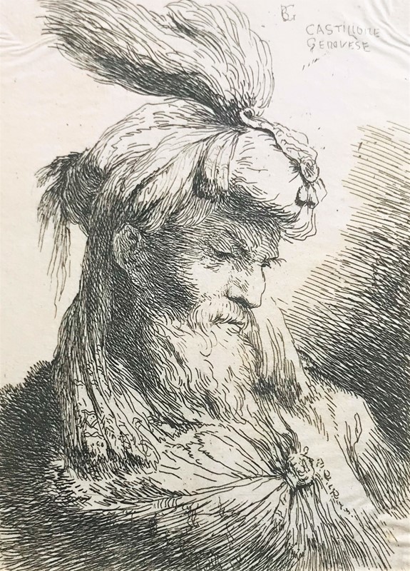 CASTIGLIONE. Four etchings taken from: Piccoli studi di teste all ...