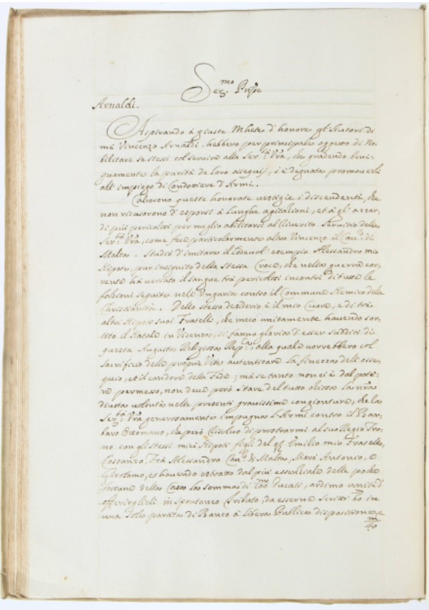 Venetian Manuscript - Morean War. Origine delle famiglie nobili fatte ...