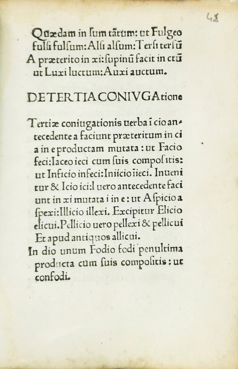 Incunabulum. LEONICENUS. De octo partibus orationis. De Arte metrica ...