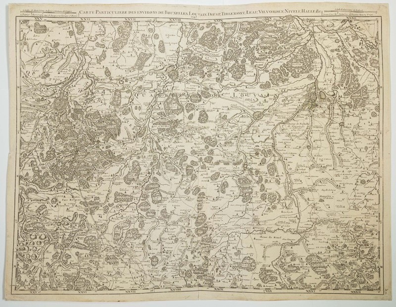 Military Maps. FRICX. Carte particulière des environs de Bruxelles ...